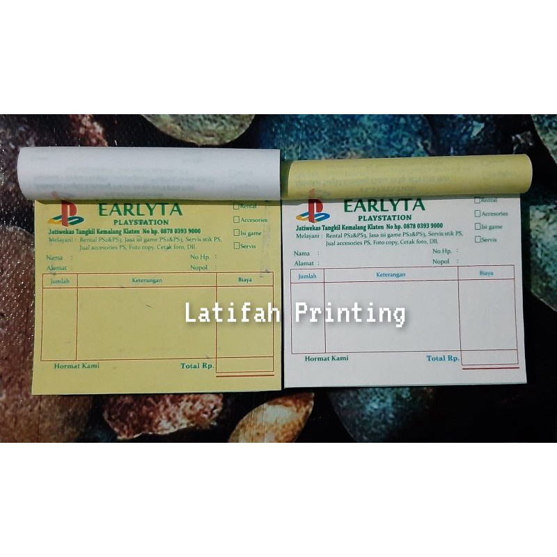 Jual Nota Custom/Nota PS/Nota Rental PS/Nota Sewa Ps/Nota | Shopee ...