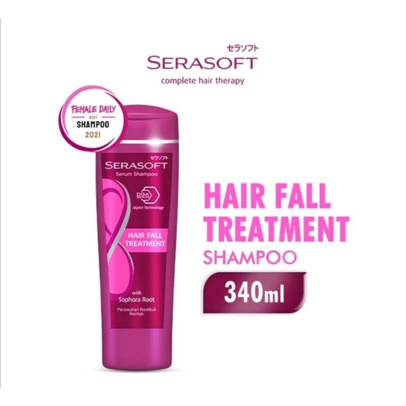 Jual BPOM Serasoft Shampoo Hair Fall Treatment ¦¦ Shiny Black, 340 ml ...