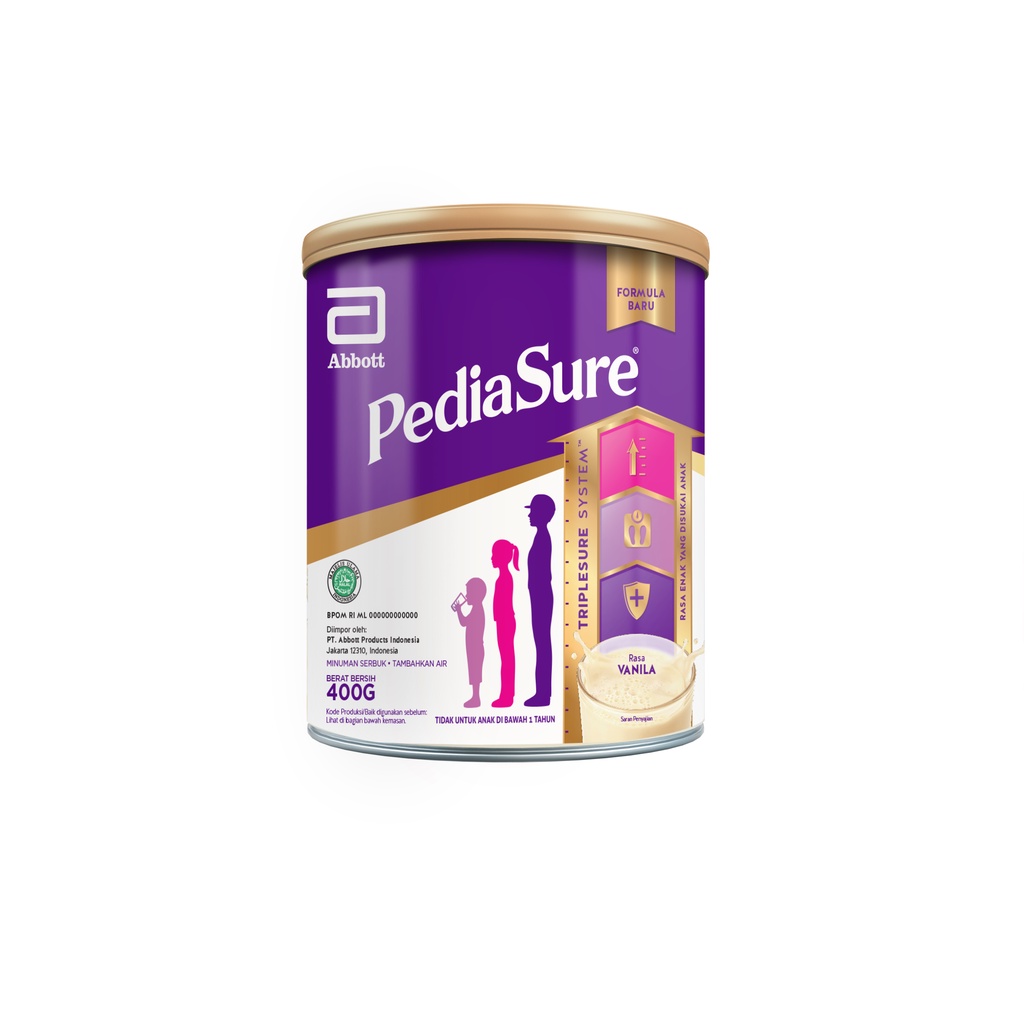 Jual SUSU FORMULA ANAK 1-10 TAHUN | PEDIASURE TRIPLESURE 400GR ALL VARIANT | SUSU BUBUK | Shopee ...