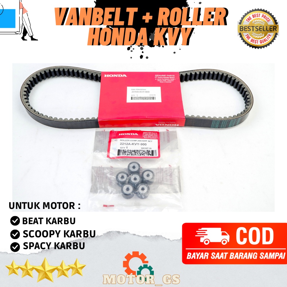 Jual Van Belt + ROLLER Honda KVY Beat Karbu - Scoopy - spacy 23100-KVY ...