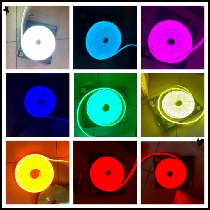 Jual Lampu Led Neon Flex Strip Light Dc 12V 5 Meter Ip65 Merk Hensan ...