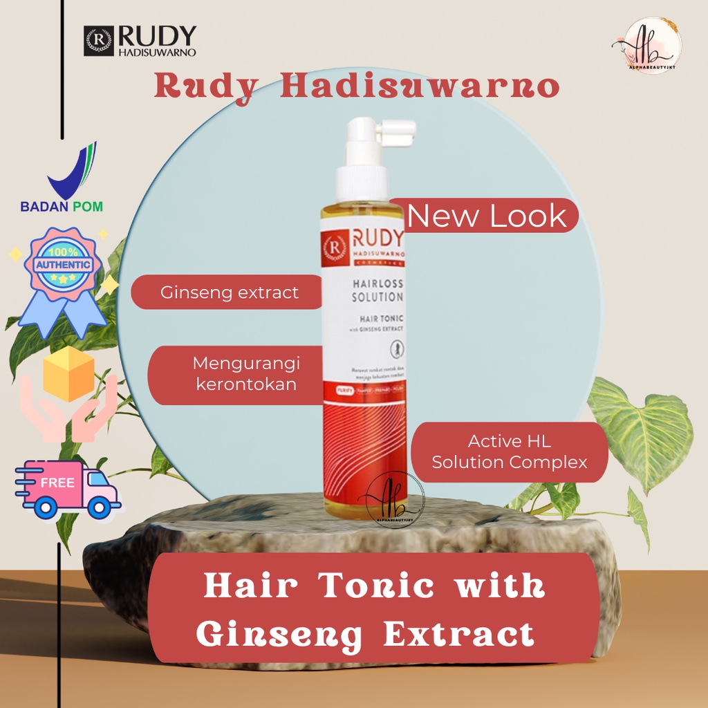 Jual HAIR TONIC PERAWATAN RAMBUT RONTOK HAIRLOSS RUDY HADISUWARNO 100ml ...