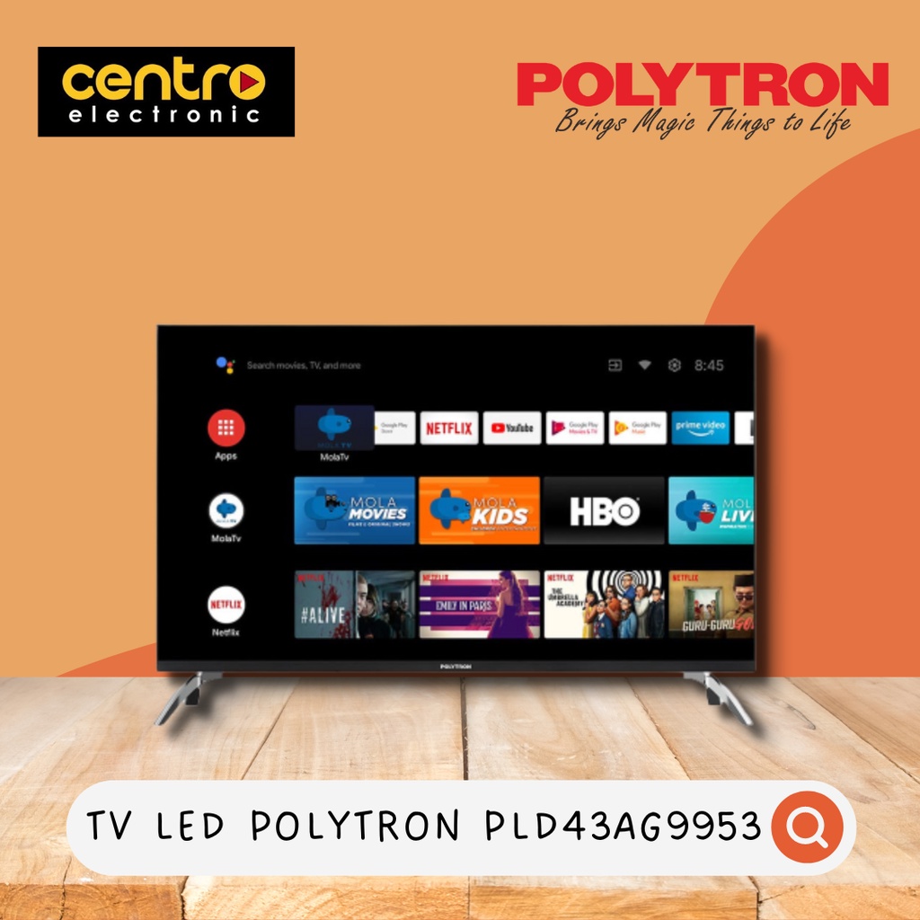 Jual POLYTRON TV LED SMART ANDROID 43INC PLD43AG9953 | Shopee Indonesia