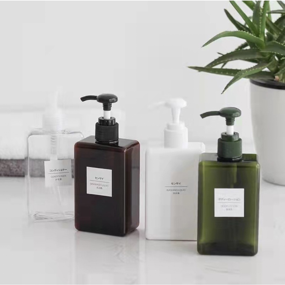 Jual Botol Tempat Sabun Shampoo Cair Pump Elegan Transparan Kamar Mandi ...