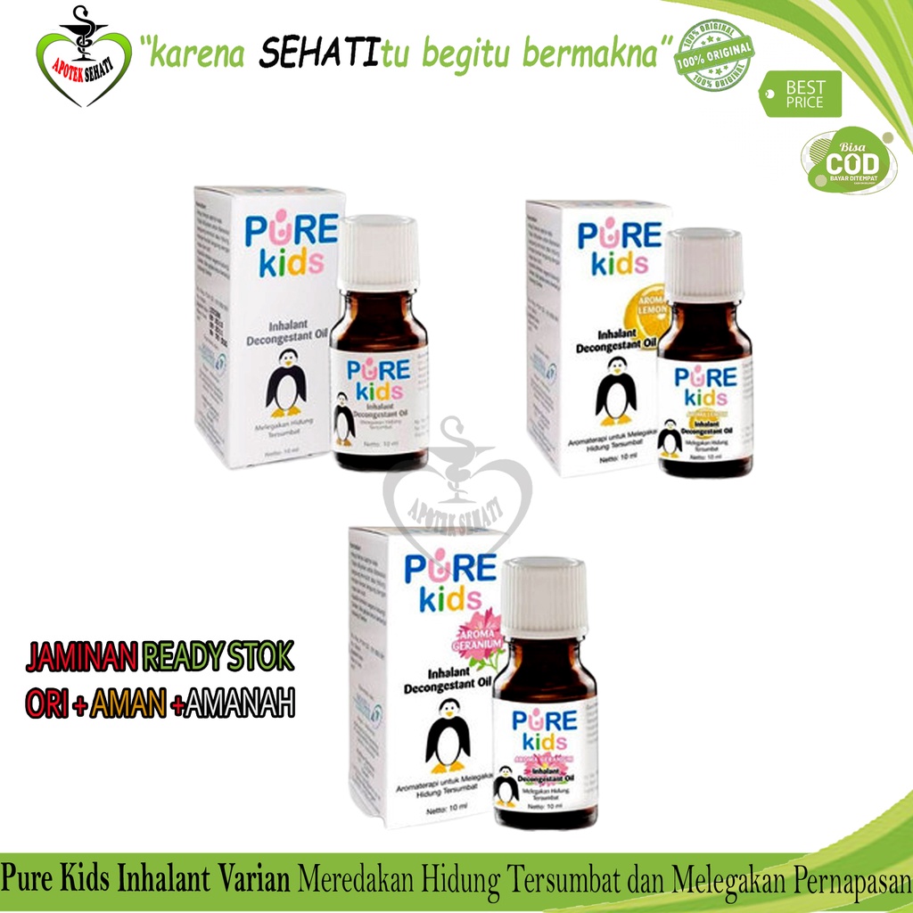 Jual PURE KIDS Inhalant Decongestant Pure Baby Essensial Oil 10ml ...