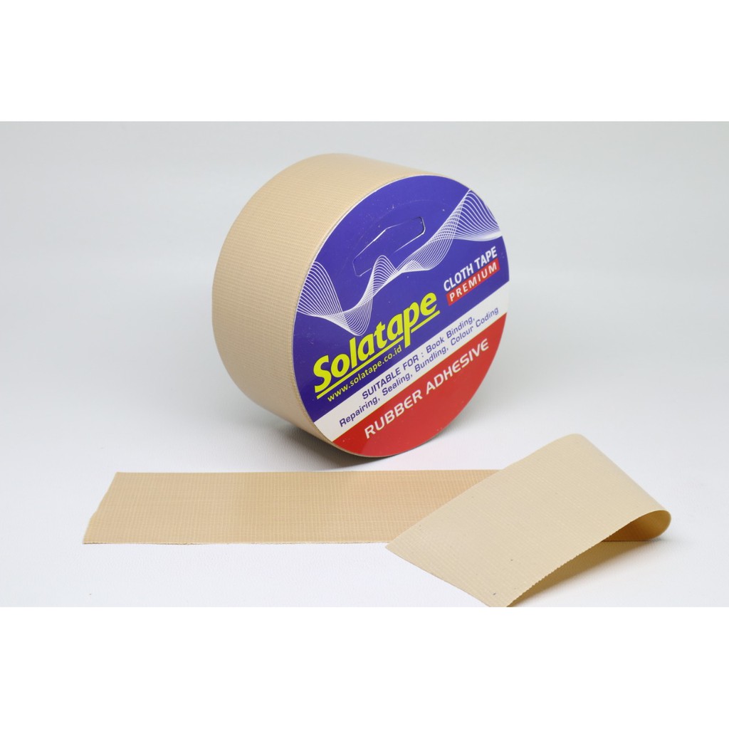 Jual CLOTH TAPE/LAKBAN KAIN WARNA CREAM SOLATAPE BERKUALITAS | Shopee ...