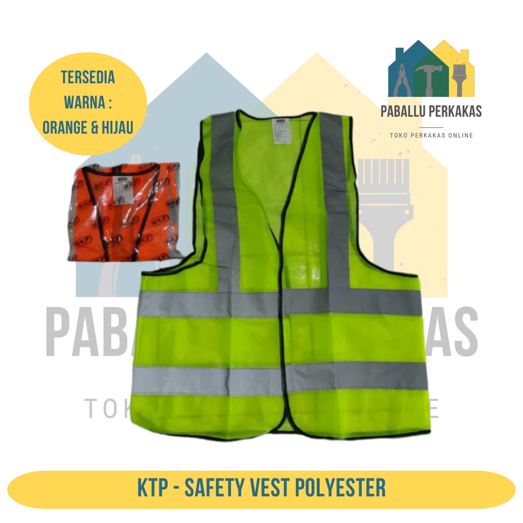 Jual Rompi Safety / Rompi Hijau / Rompi Orange / Rompi Proyek Polyester ...