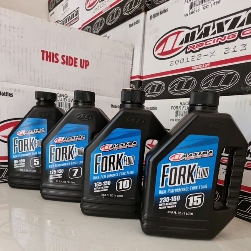 Jual Oli shock MAXIMA 5WT 5 WT 7WT 7 WT 10Wt 10 WT 15WT 15 WT 1 botol 1 liter | Shopee Indonesia
