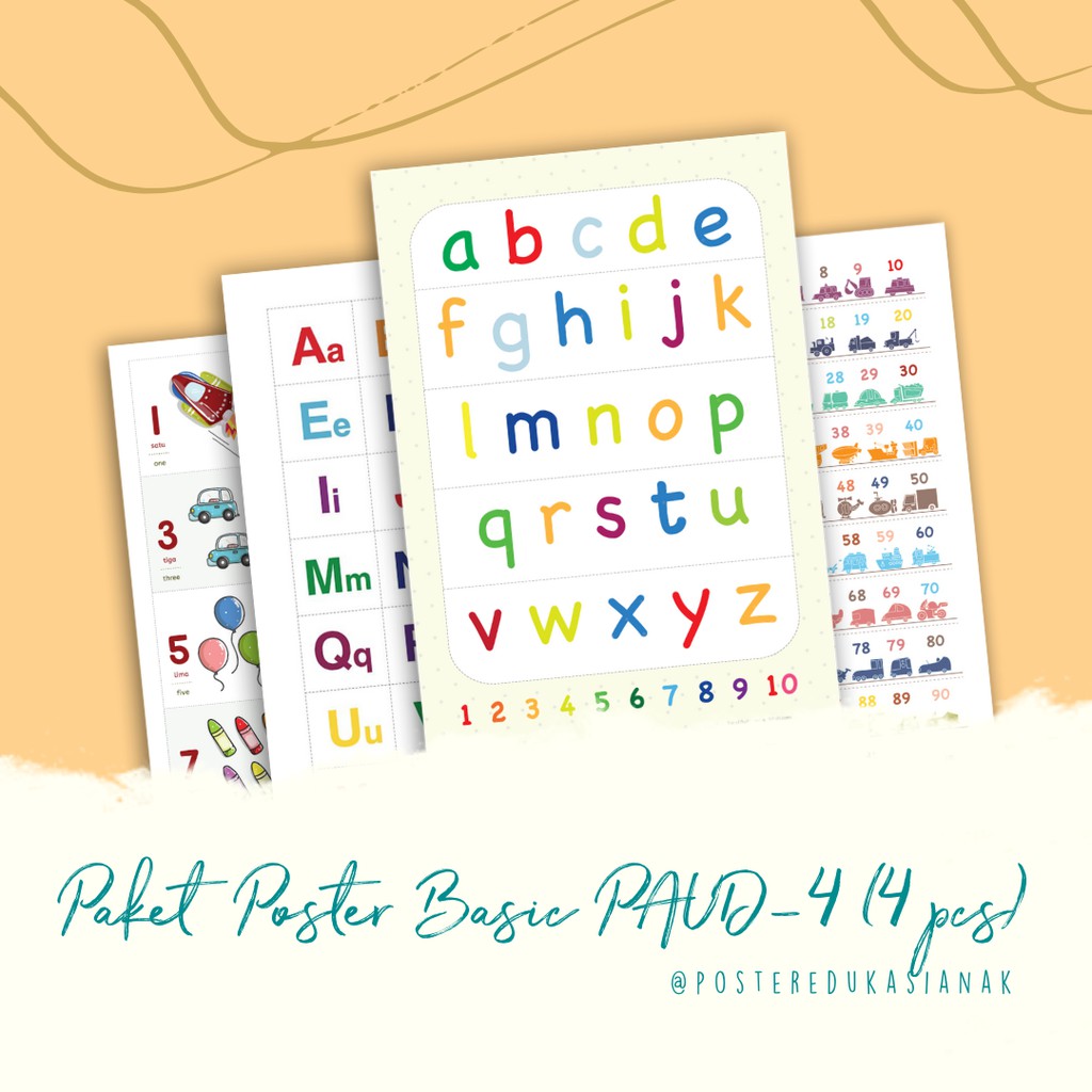 Jual Paket Poster Basic PAUD 4 - Media Edukasi Belajar Membaca dan ...