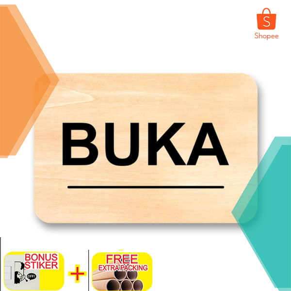 Jual papan tanda buka tutup pintu toko - wall decor buka tutup - wall ...