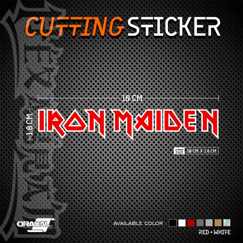 Jual Cutting Sticker Band IRON MAIDEN Text Logo | Stiker Cutting ...