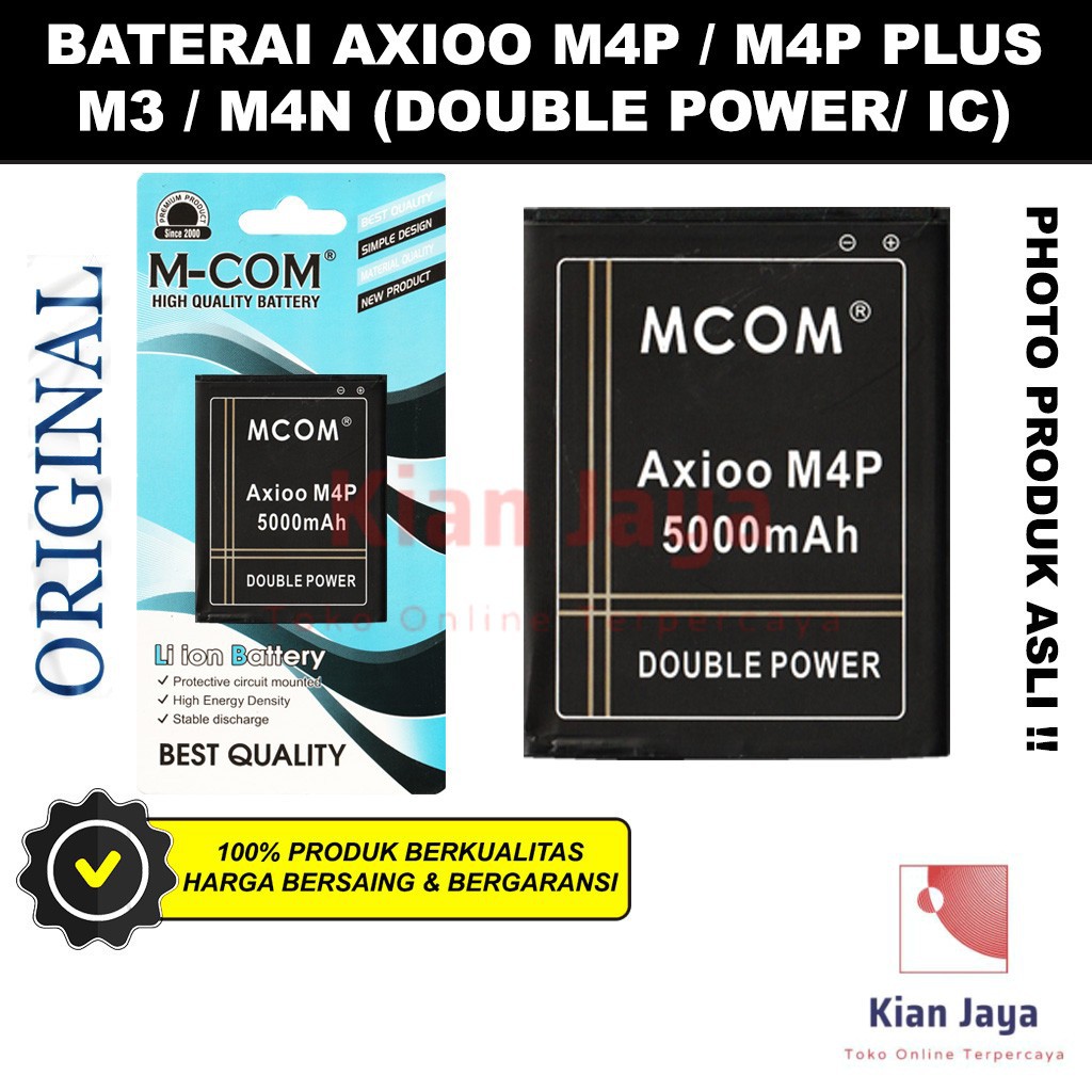 Jual MCOM Baterai Hp Axioo M4P PLUS M3 M4N Original Double Power Batre ...