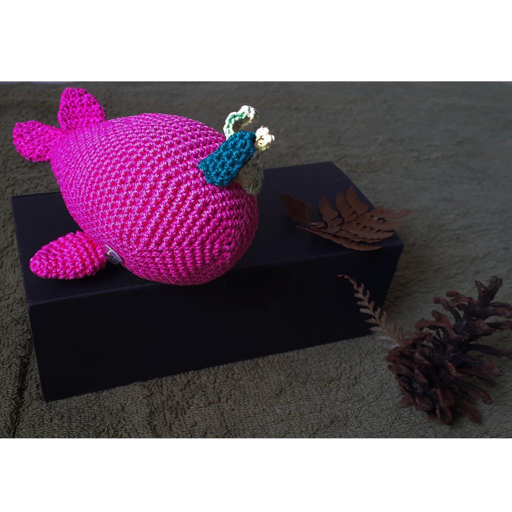 Jual Boneka Rajutan Handmade Karakter Ikan Paus Whale Binatang | Shopee ...