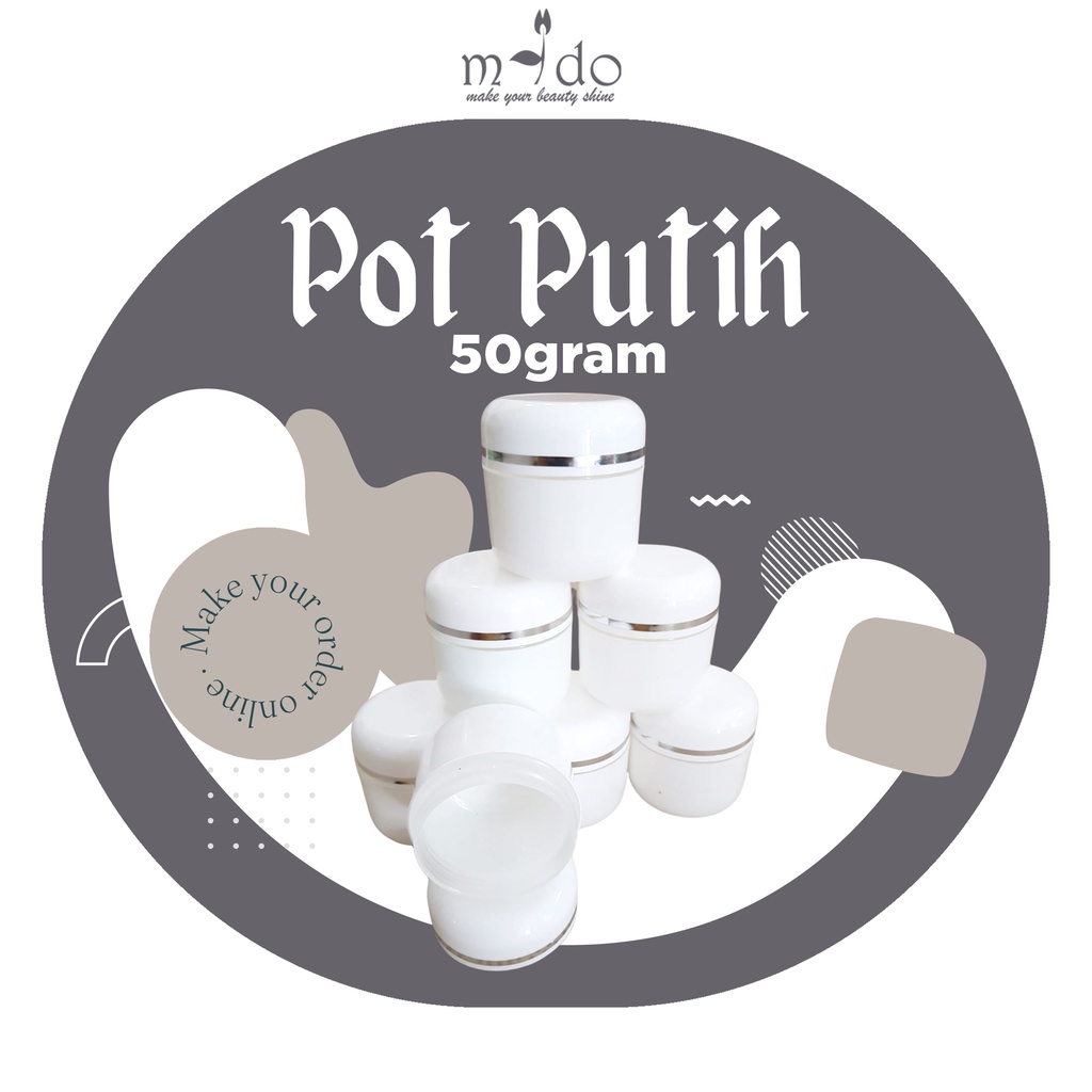 Jual Pot Cream Kemasan Kosmetik 50 gram Warna : Putih | Shopee Indonesia