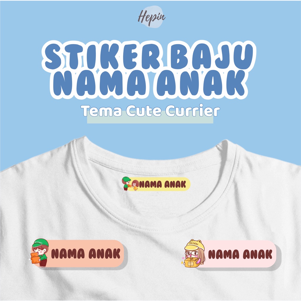 Jual (30-40pcs)label nama waterproff/sablon kain/Stiker Kain Label Baju ...