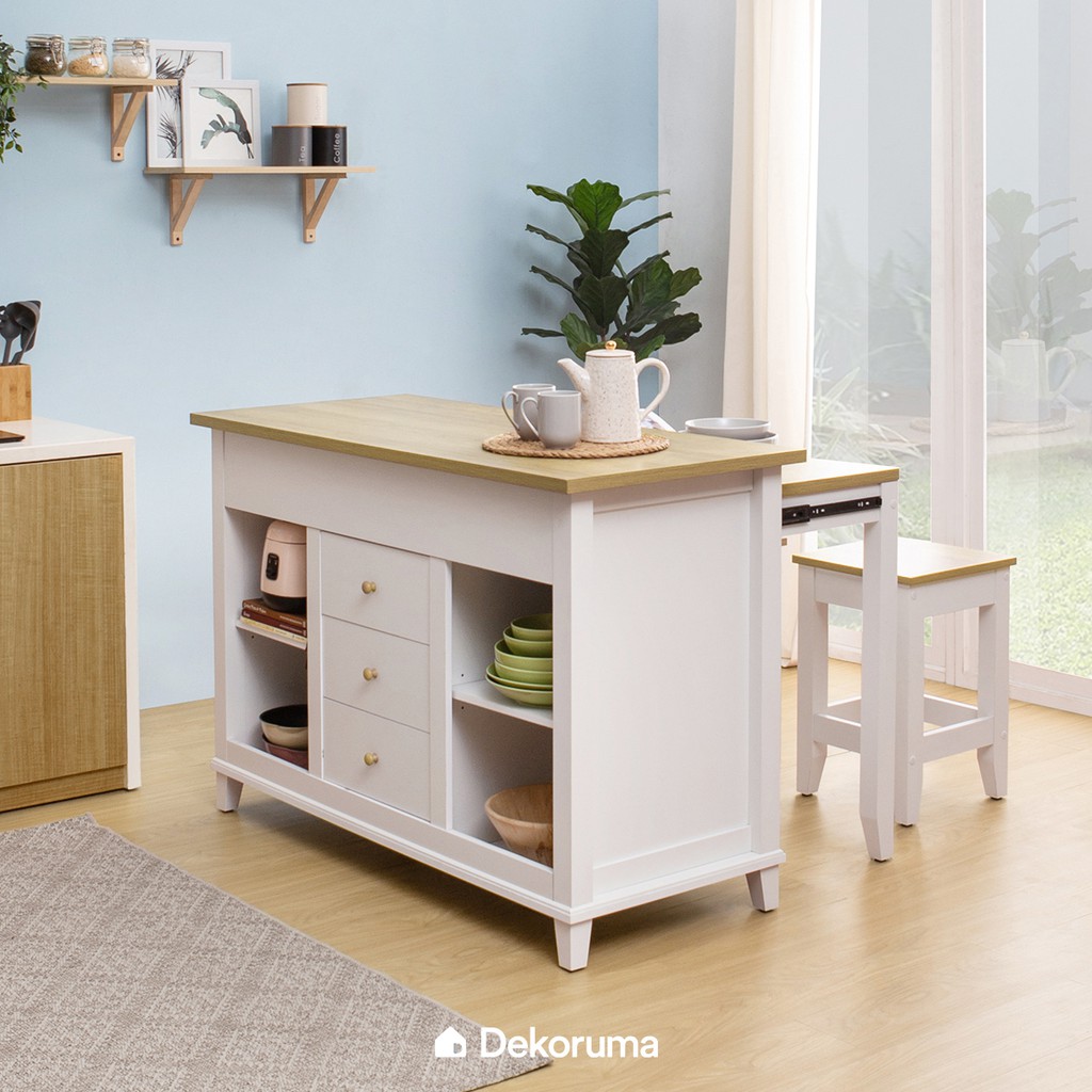 Jual Dekoruma Kanou Meja Makan Kayu Minimalis Extendable atau Meja ...