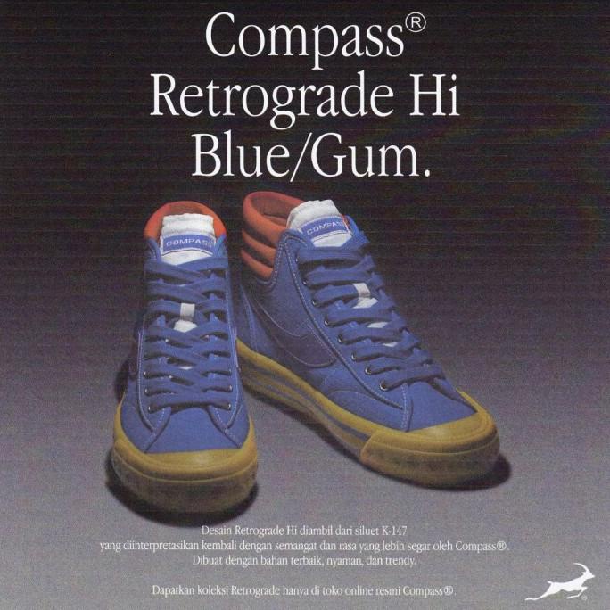 Jual SEPATU COMPASS RETROGRADE BLUE GUM HIGH FDF321355E | Shopee Indonesia