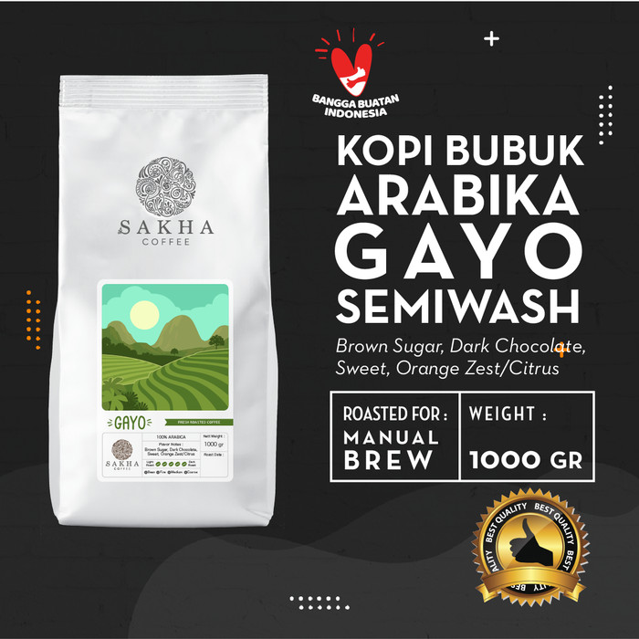 Jual Kopi Bubuk Arabika Gayo Aceh Roasted For Manual Brew 1 Kg SAKHA ...