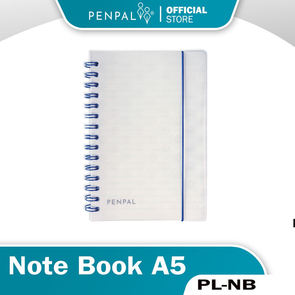 Jual Penpal Note Book A5 Spiral Clear Dots Transparan PL-NB | Shopee ...