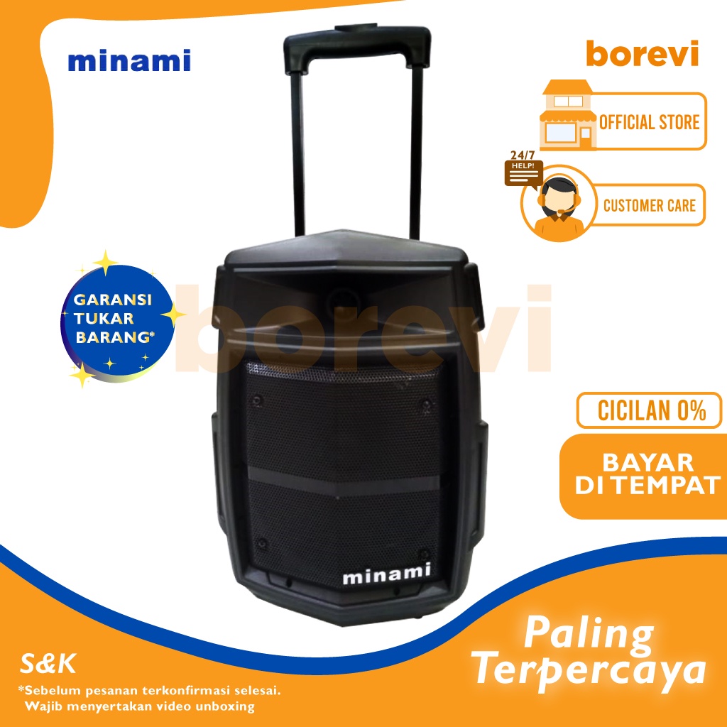 Jual SPEAKER MINAMI PB 80 / SPEAKER PARTYBOX 80 MINAMI KARAOKE PORTABLE ...