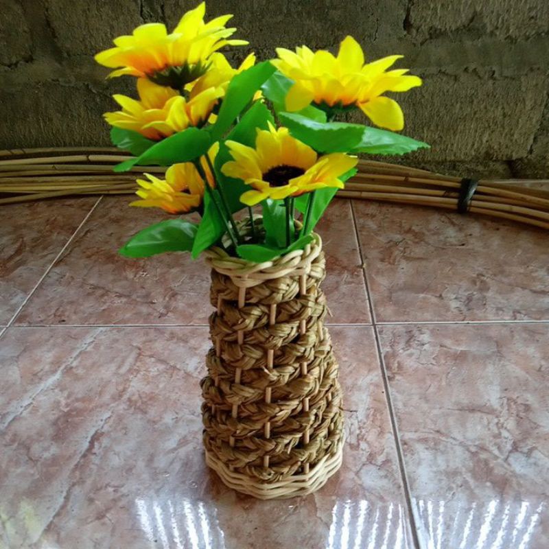 Jual vas bunga rotan/ vas combinasi | Shopee Indonesia