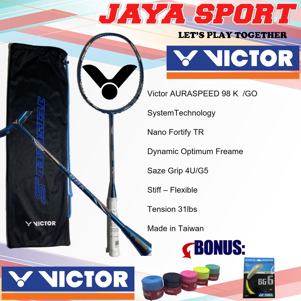 Jual Raket Badminton Victor Auraspeed 98k Raket Bulutangkis Reket Badminton Reket Bulu Tangkis ...