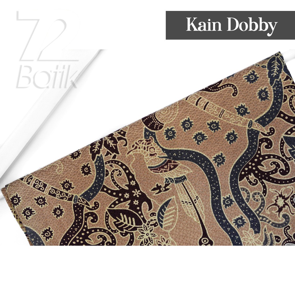 Jual BAHAN BATIK PREMIUM Dobby Motif Peksi Adiwilaga Warna Coklat ...