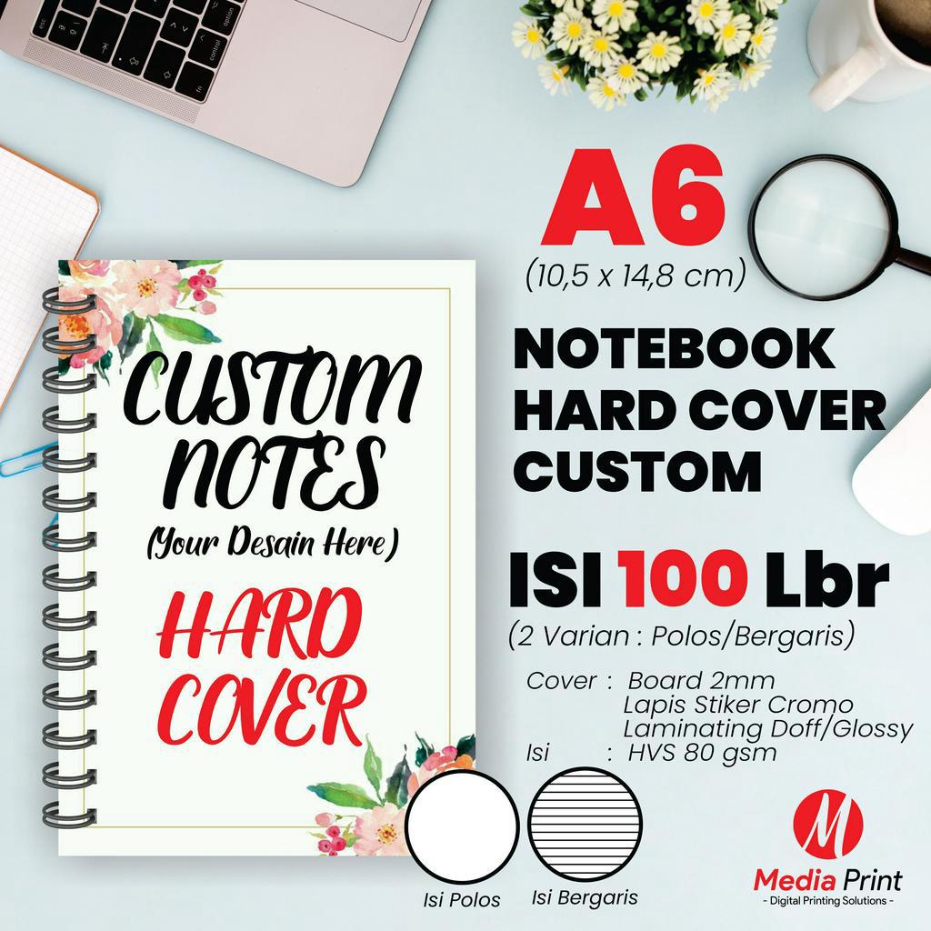 Jual Notebook Custom Hardcover Spiral A6 / Block Note / Souvenir 100 ...