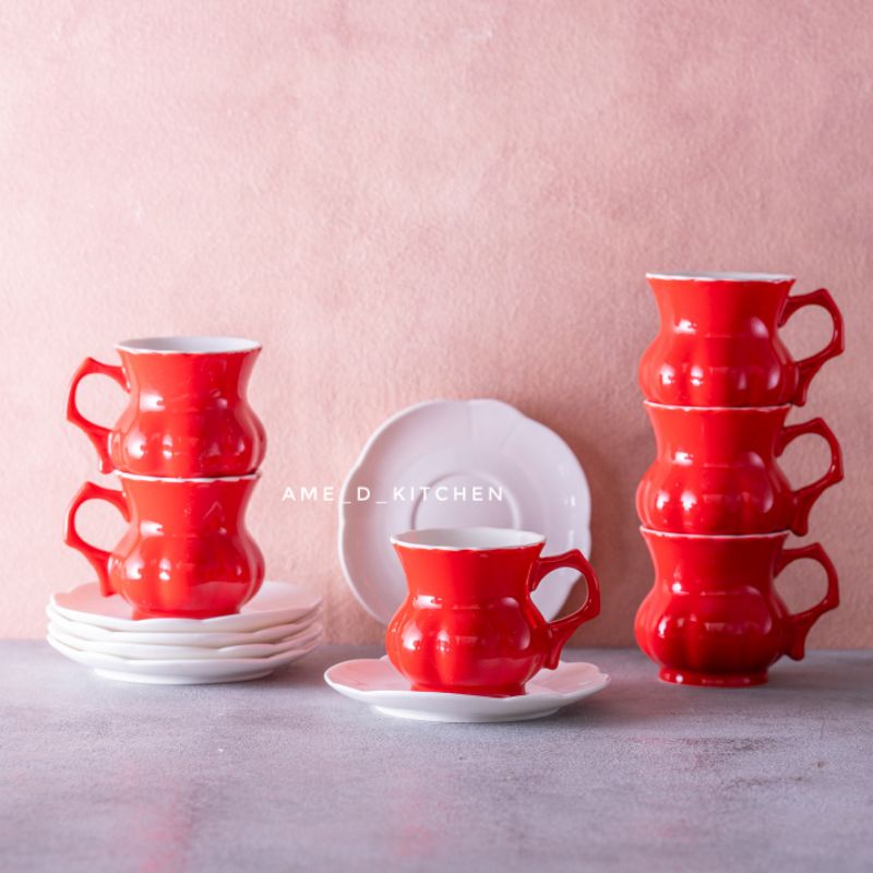 Jual Elegant tea cup set European style / Cangkir lepek keramik set ...