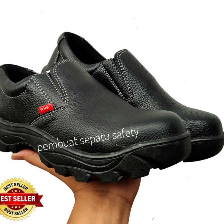 Jual [7RL] Sepatu Safety Slip On King Skn Ujung Besi Anti Slip Tidak ...