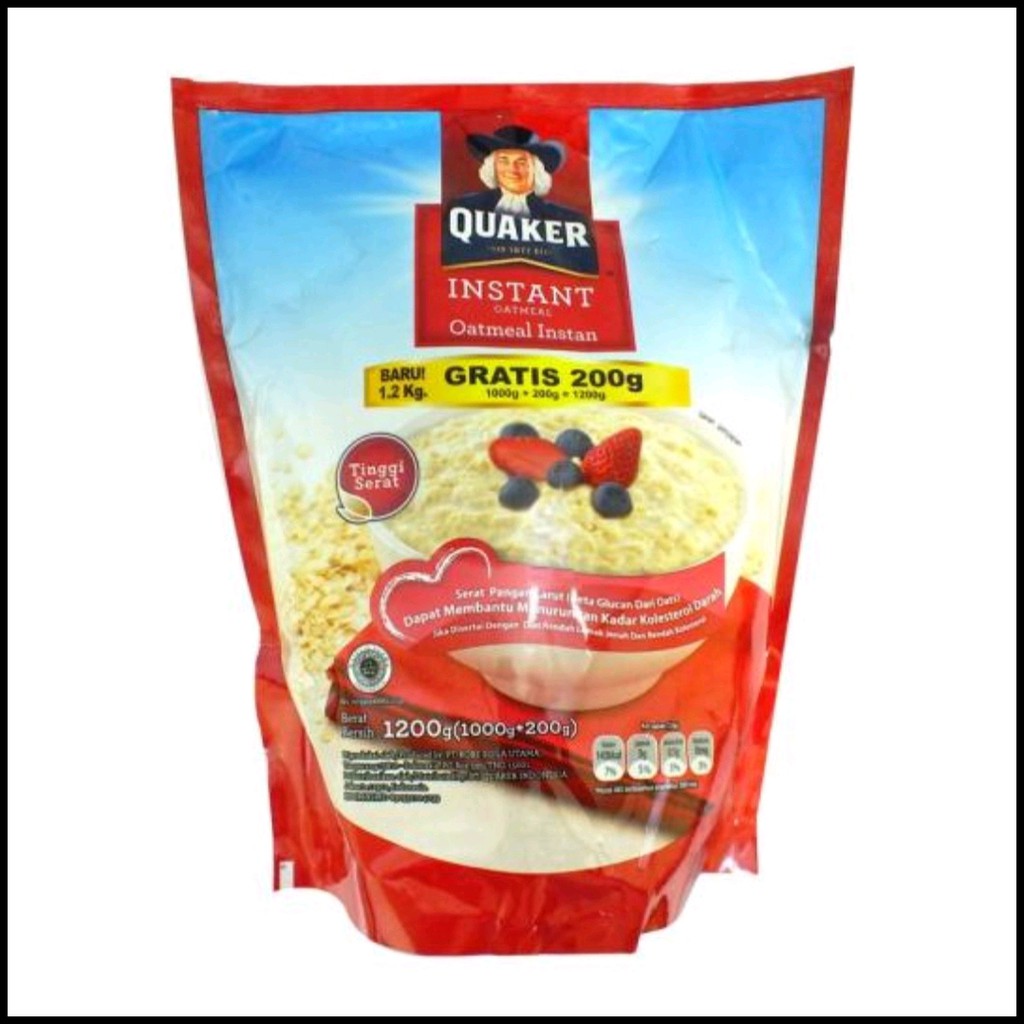 Jual Quaker Oatmeal Instant Merah 1200 gr | Shopee Indonesia