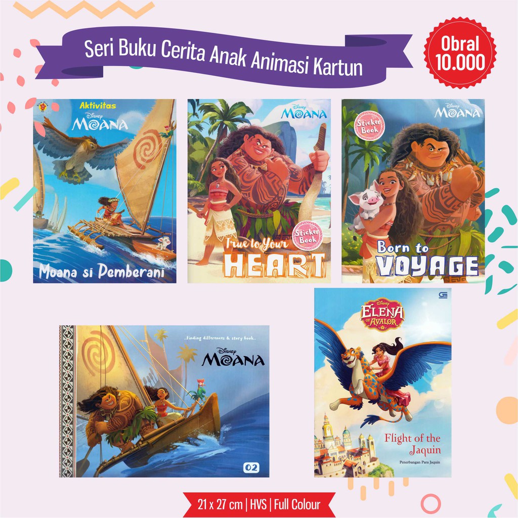 Jual Buku Cerita Anak Bergambar : Buku Cerita Animasi Kartun Kertas HVS ...