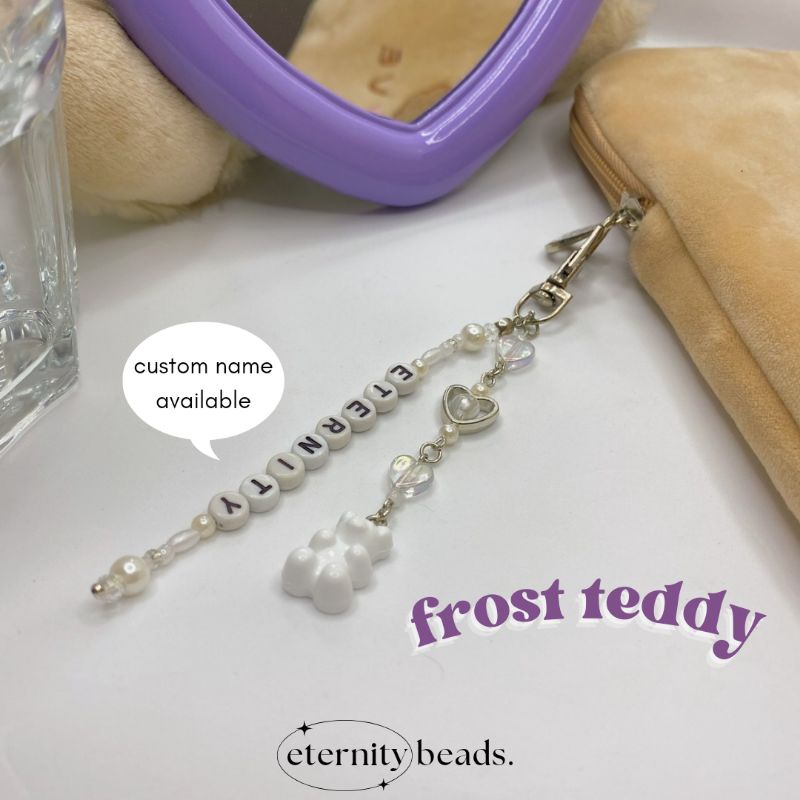 Jual FROST TEDDY Keychain | Keyring Bear | Gantungan Kunci Custom Nama ...