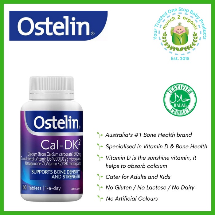 Jual ROMAN OSTELIN CAL-DK2 - CALCIUM, VITAMIN D & VITAMIN K FOR BONE ...