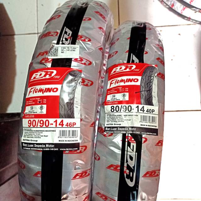 Jual PAKET TUBELESS FDR Flemino 100% ORIGINAL depan-belakang Tubeless ...