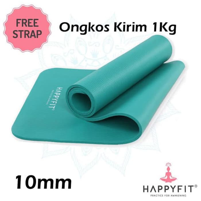 Jual Matras Yoga HAPPYFIT NBR 10mm / Yoga Matt / Matras Senam Tebal ...