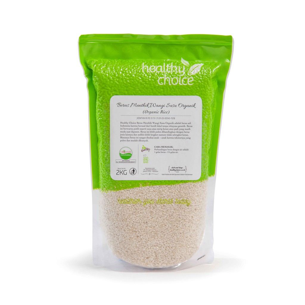 Jual Healthy Choice Beras Menthik Wangi Susu Organik 2 kg | Shopee ...