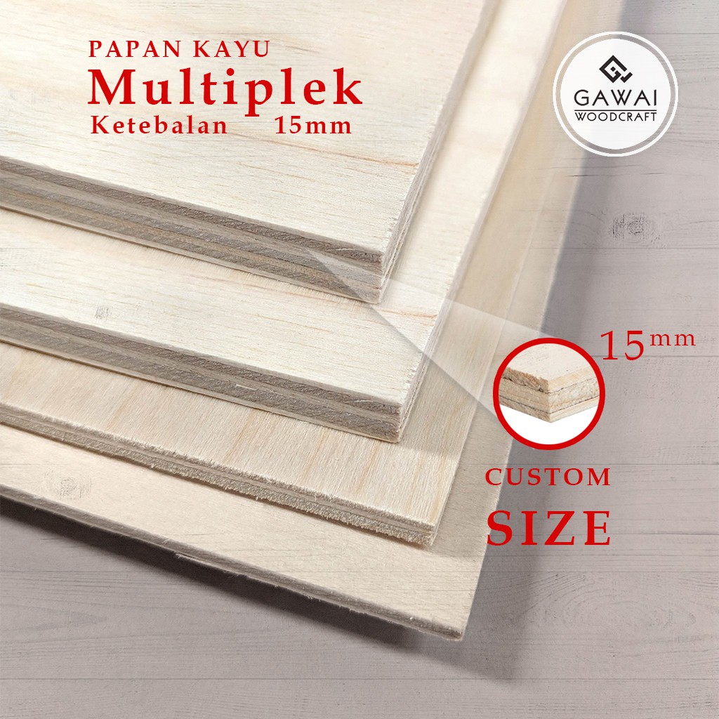 Jual Papan Kayu Triplek / Multiplek 15mm Custom | Shopee Indonesia