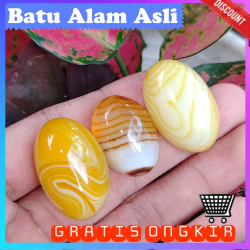 Jual batu akik antik kuning serat garis sulaiman asli natural alam ...