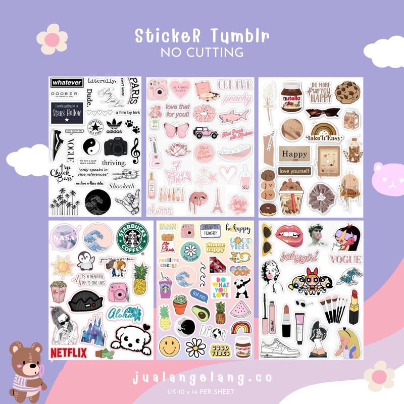 Jual Stiker tumblr aesthetic Part 1/ stiker case hp / stiker laptop ...