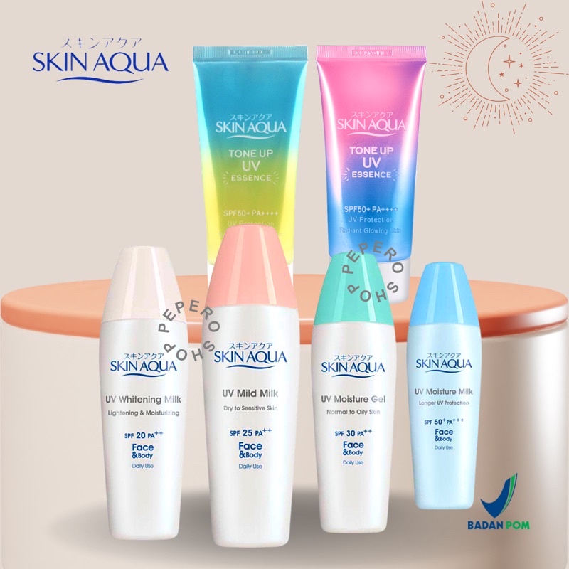 Jual SKIN AQUA Sunscreen Series 40gr (Moisture Milk/ Moisture Gel ...