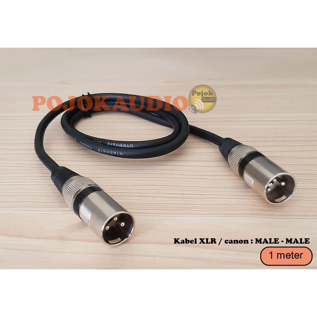 Jual Kabel mic jek canon isi 3 way jack XLR male to male 1 meter kabel ...