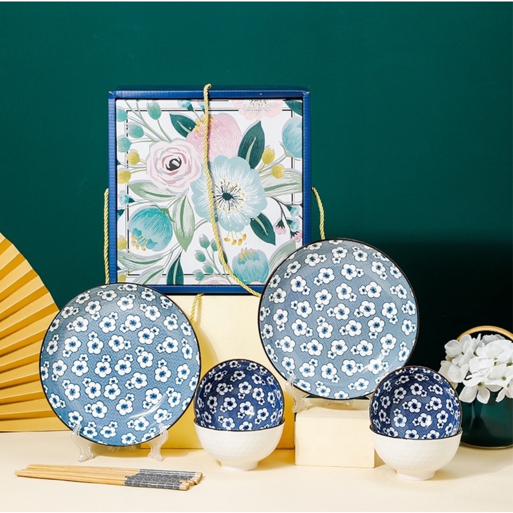 Jual Hanami Mangkok Set Hampers Japanese Bowl set Piring Mangkok ...