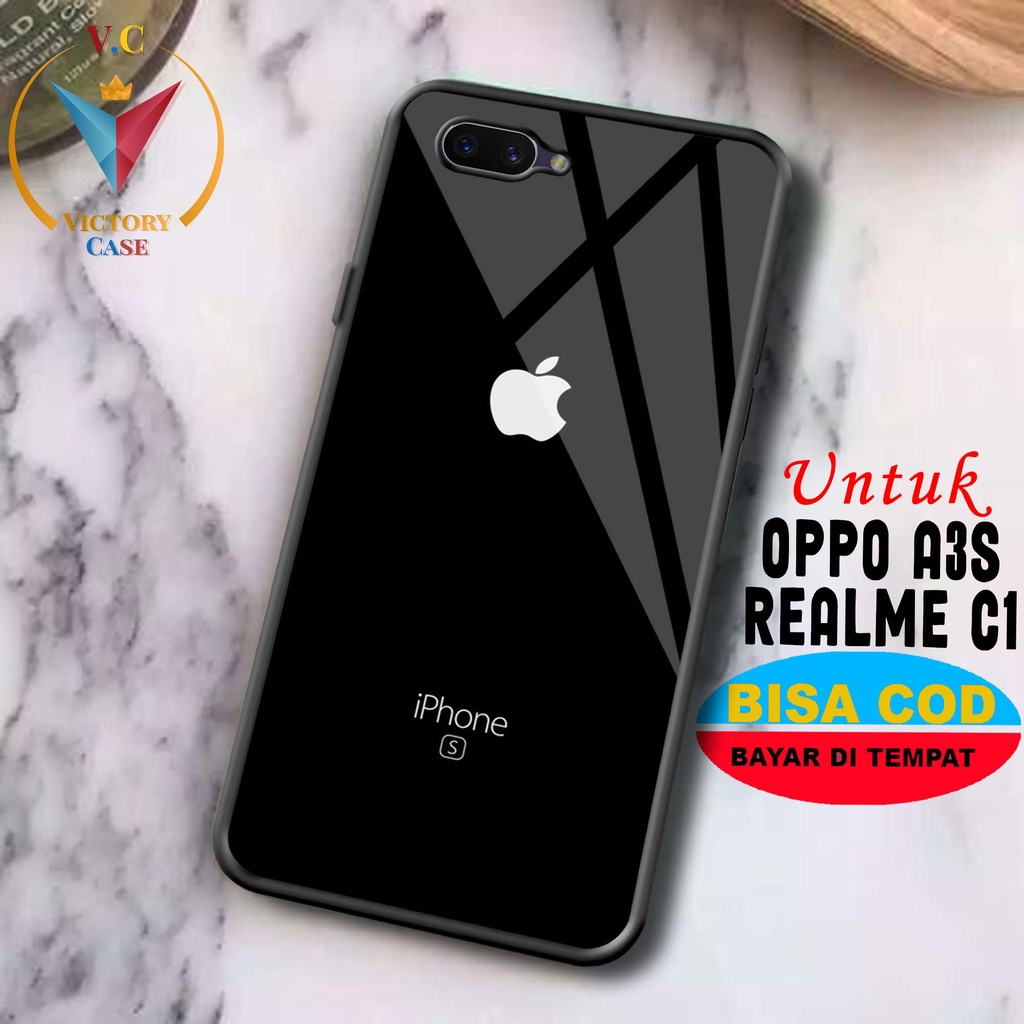 Jual Case Oppo A3s C1 Victory Case [ Appl ] Case Hp Glossy Casing