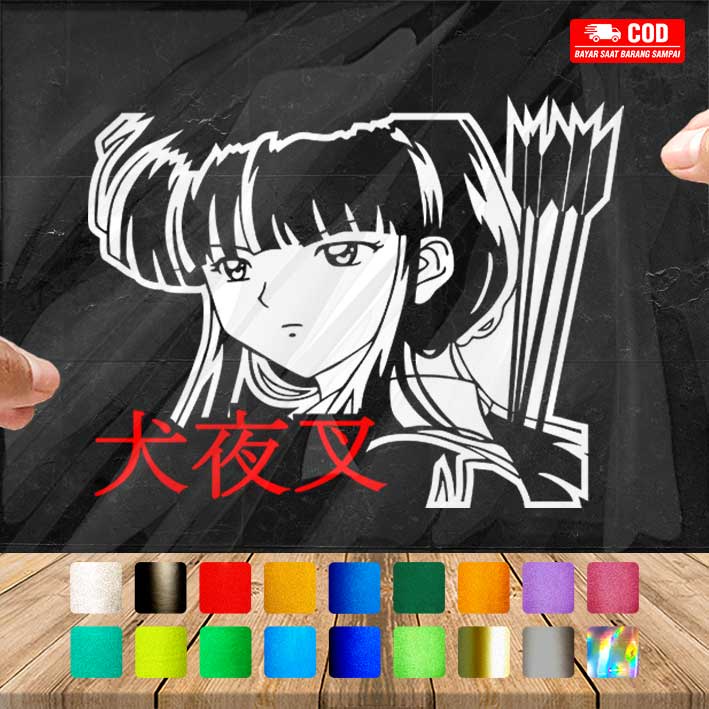 Jual Inuyasha Kikyo Variasi Motor Mobil Sticker Timbul Keren Nyala ...