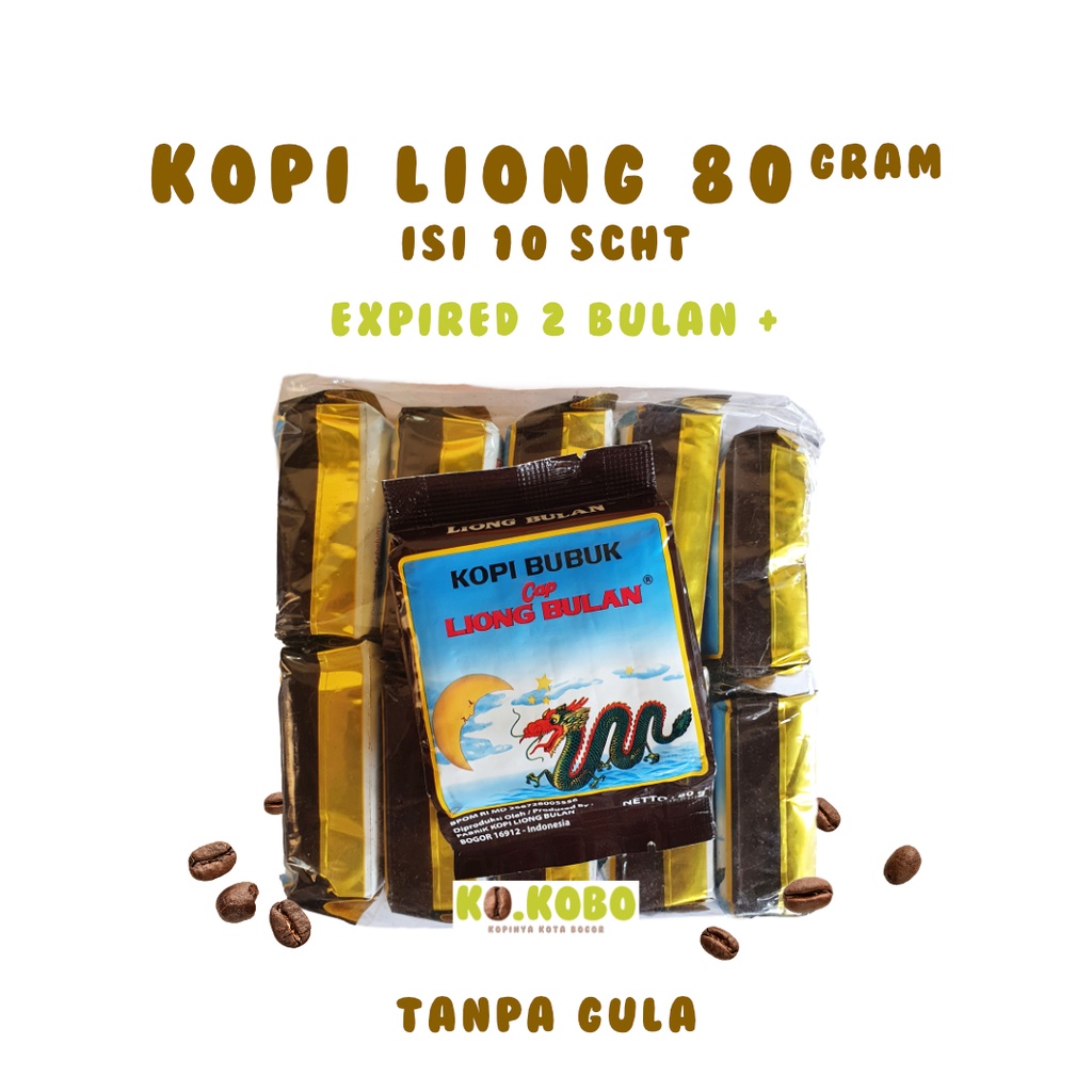 Jual Kopi Liong Bulan 80gr x 10 Kopi Bubuk Tanpa Gula Kopi Legend Bogor ...