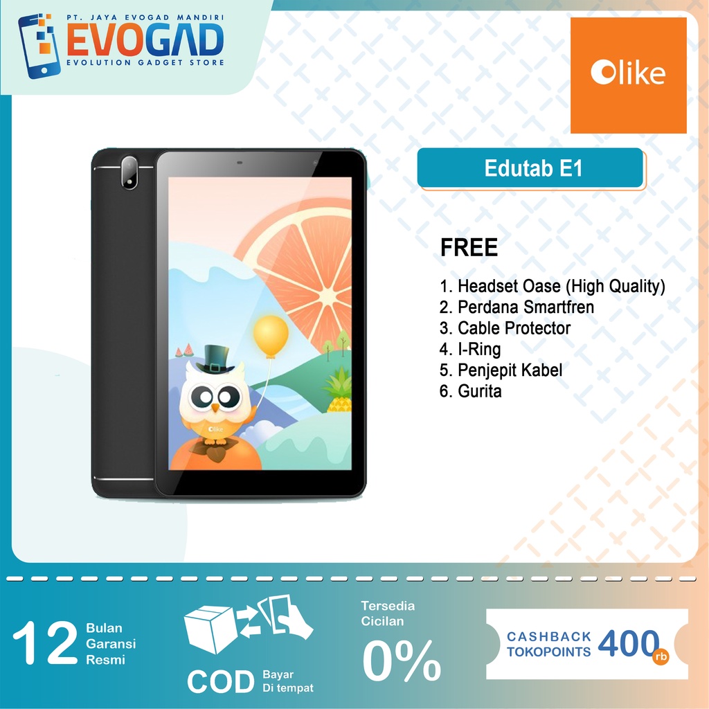 Jual Olike Edu Tab E1 3/32GB 8 Inch EduTab Untuk Anak Garansi Resmi ...