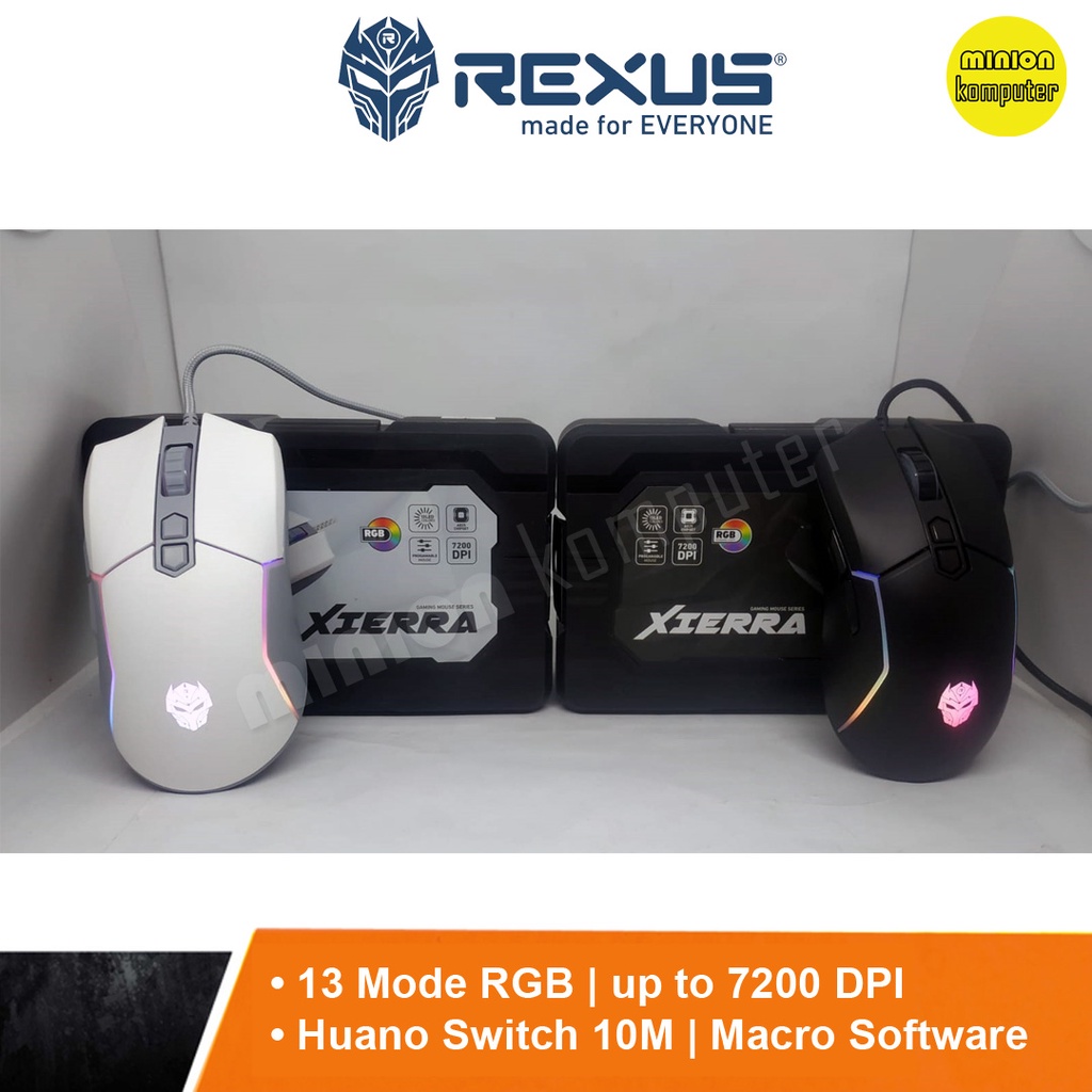 Jual Rexus Xierra X16 RGB Macro Gaming Mouse / X-16 | Shopee Indonesia