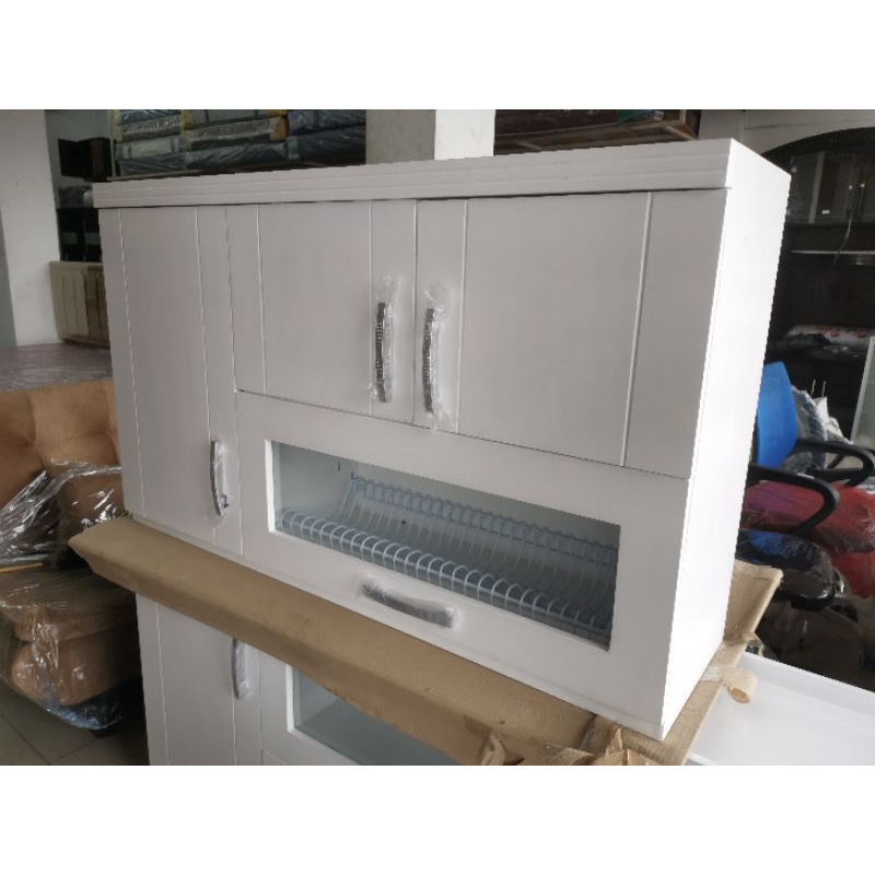 Jual kitchen set atas 3 pintu lemari dapur atas 3 pintu kayu bloktik ...