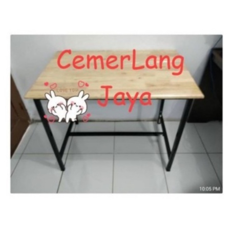 Jual Meja Makan Serba Guna Kayu dan Besi Yang Tebal Banget | Shopee ...